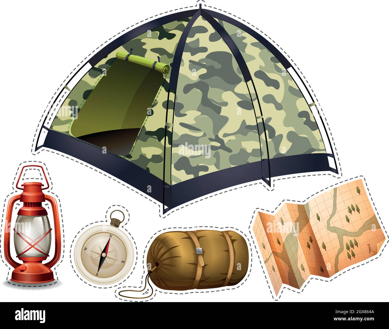 Camping sticker hi-res stock photography and images - Alamy