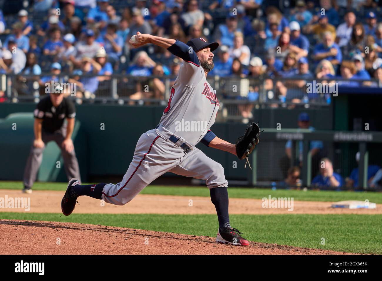 October 3 2021: Minnesota pitcher Nick Vincent (58) makes a pitch ...