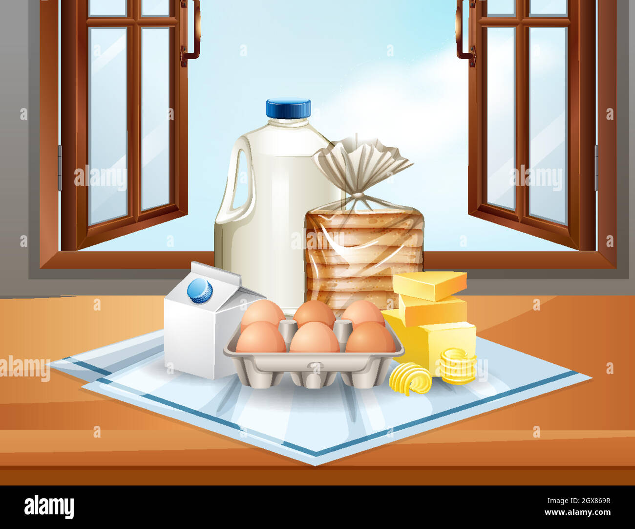 Eating window Stock Vector Images - Alamy