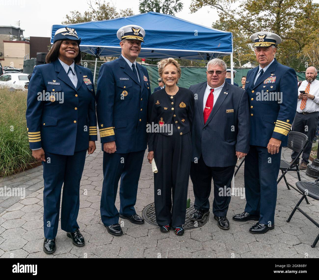 Atmosphere during ceremony for rededicattion of monument for Coast ...