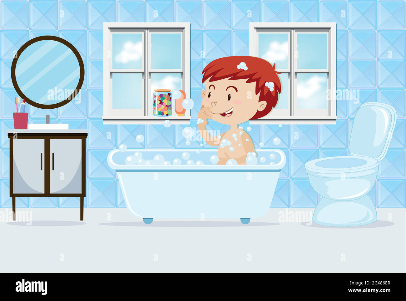 Background Cartoon Hate Bath