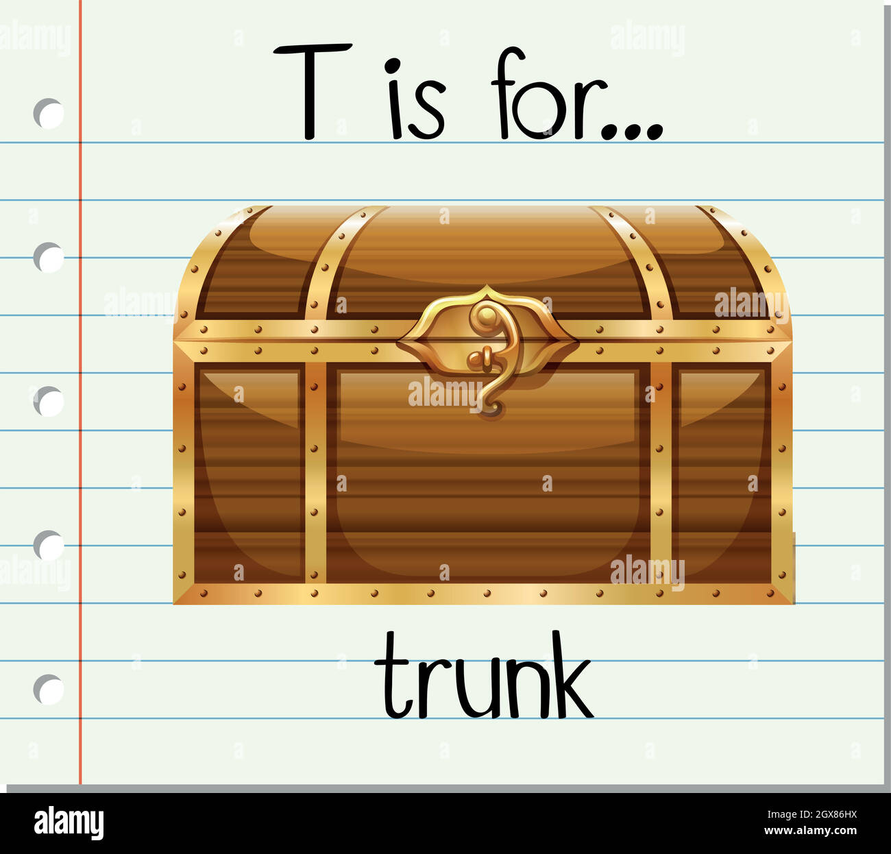 Flashcard letter T is for trunk Stock Vector Image & Art - Alamy