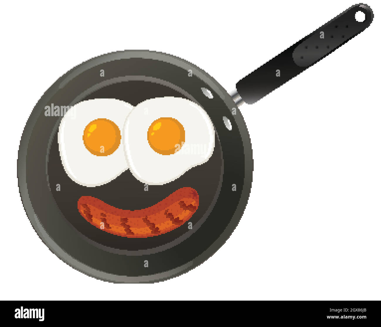 Egg on pan cartoon Stock Vector Images - Alamy