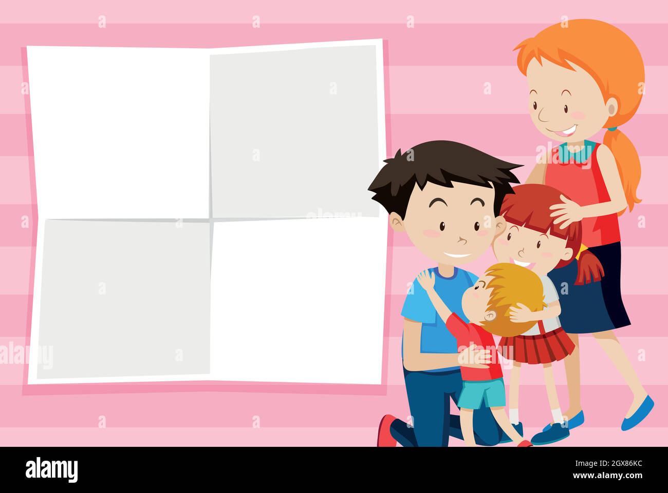 Happy family note template Stock Vector Image & Art - Alamy