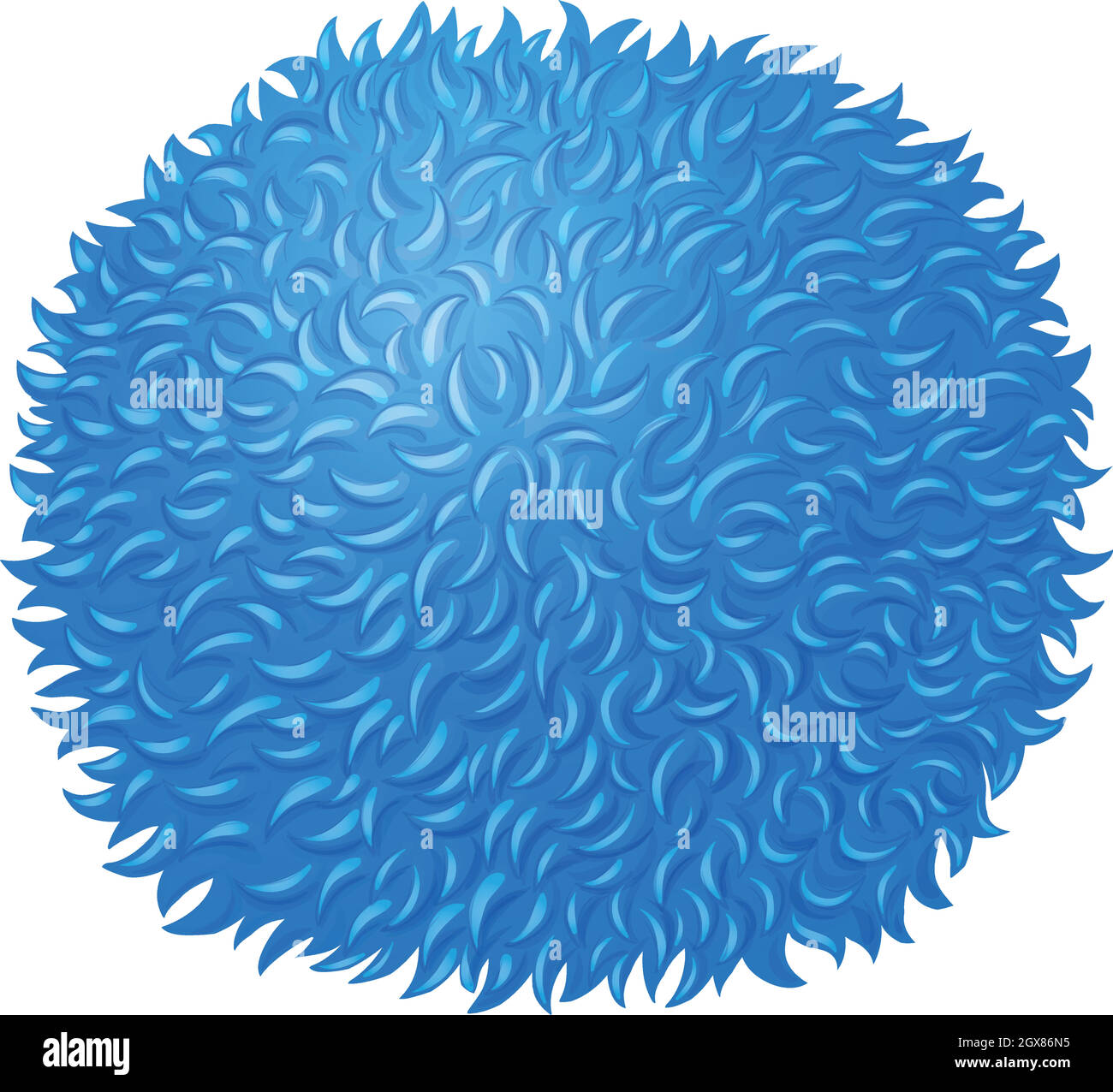 Fluffy blue ball on white Stock Vector Image & Art - Alamy