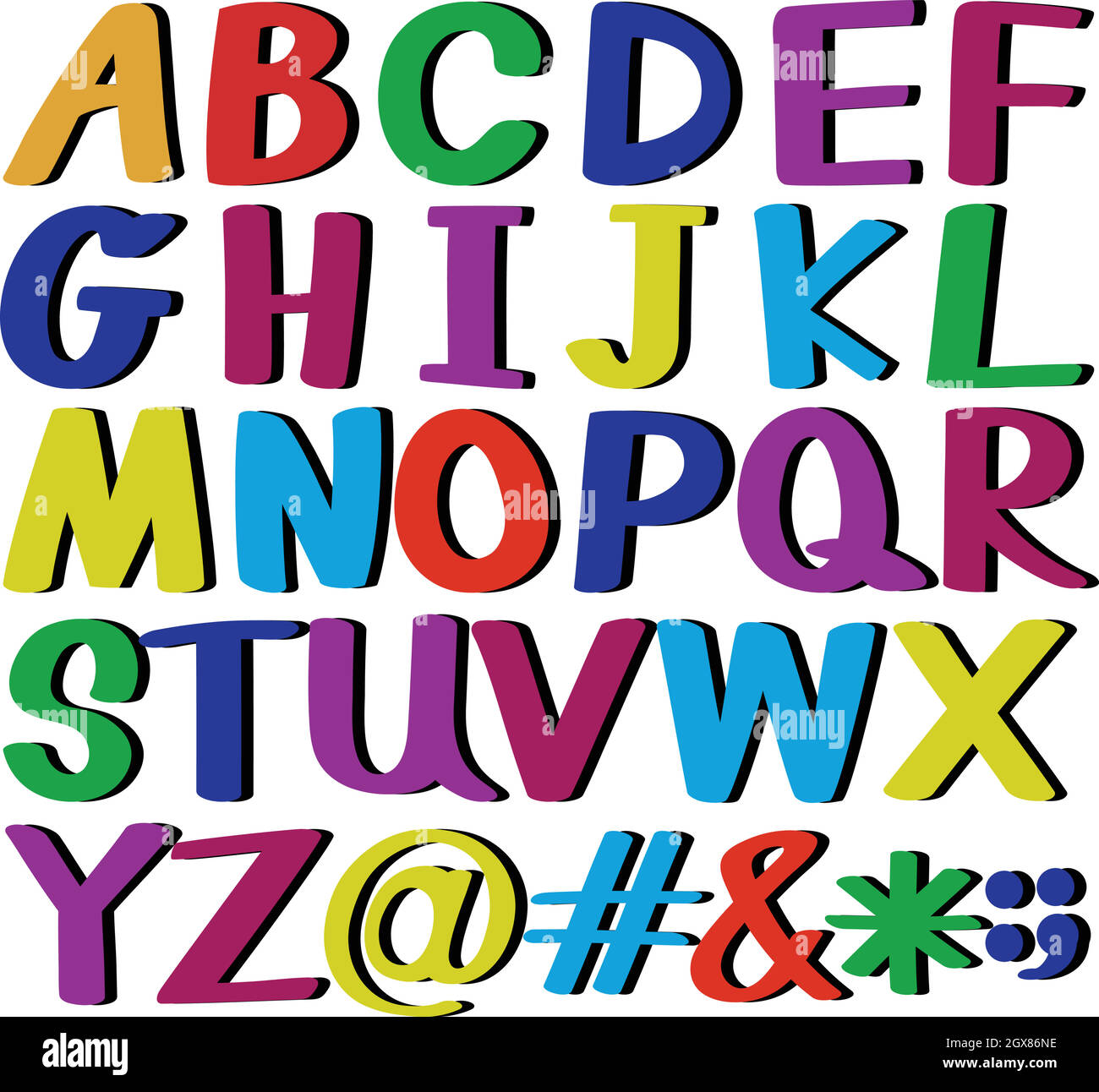 Letters of the alphabet Stock Vector Image & Art - Alamy