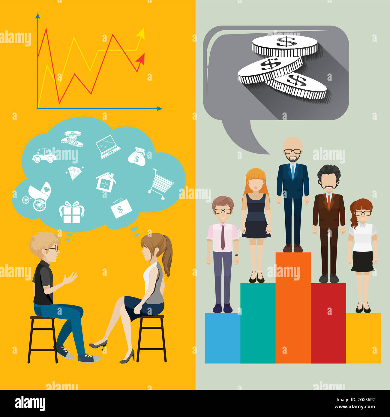 Population graph Stock Vector Images - Alamy