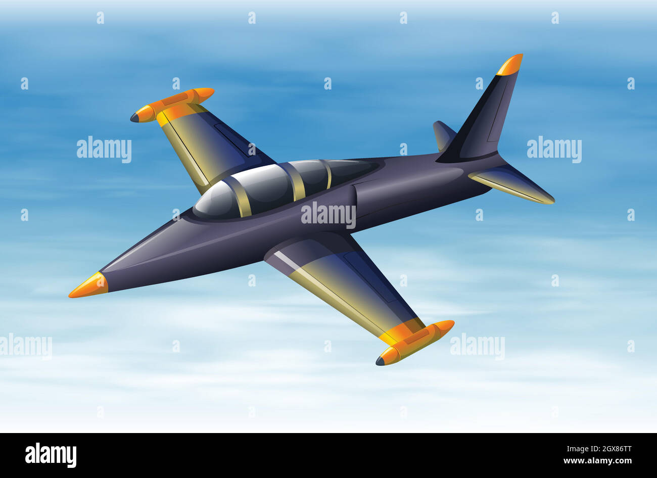 Blue jet fighter Stock Vector Images - Alamy