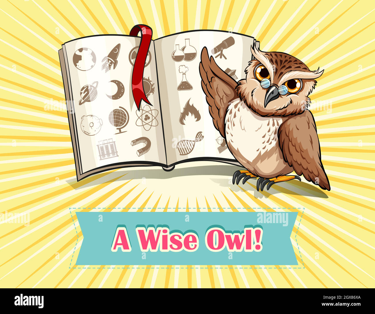 English saying a wise owl Stock Vector Image & Art - Alamy