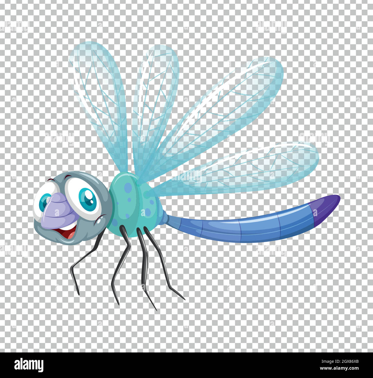 Dragonfly in blue color Stock Vector Image & Art - Alamy