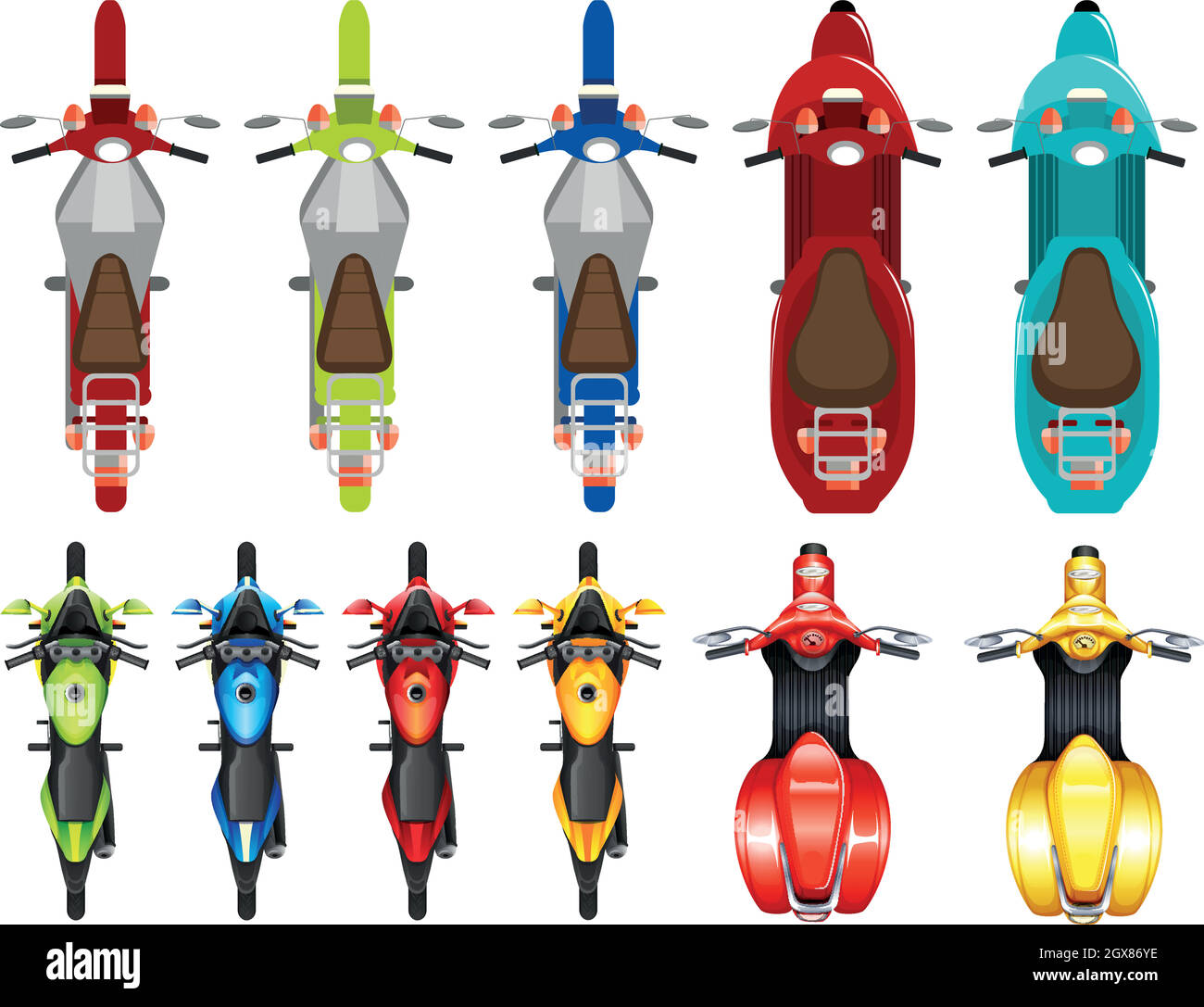 Set of different scooter Stock Vector Image & Art - Alamy