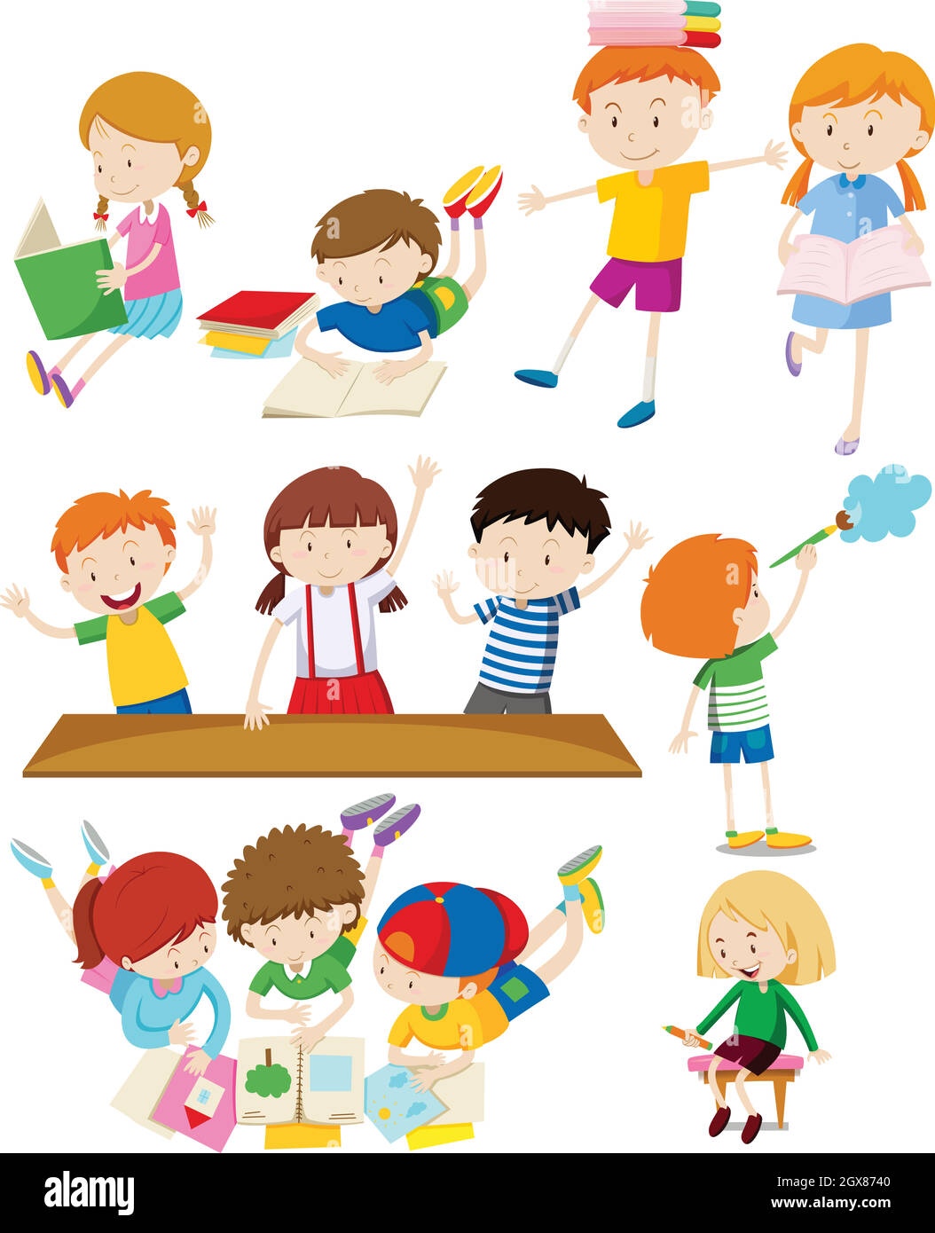 Children doing many activities Stock Vector Image & Art - Alamy