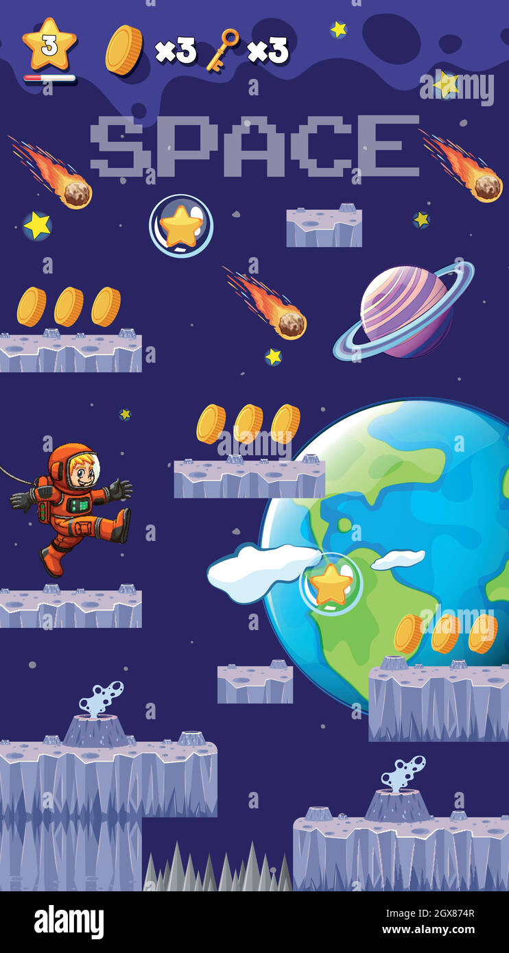 Alien in space game Stock Vector Images - Alamy