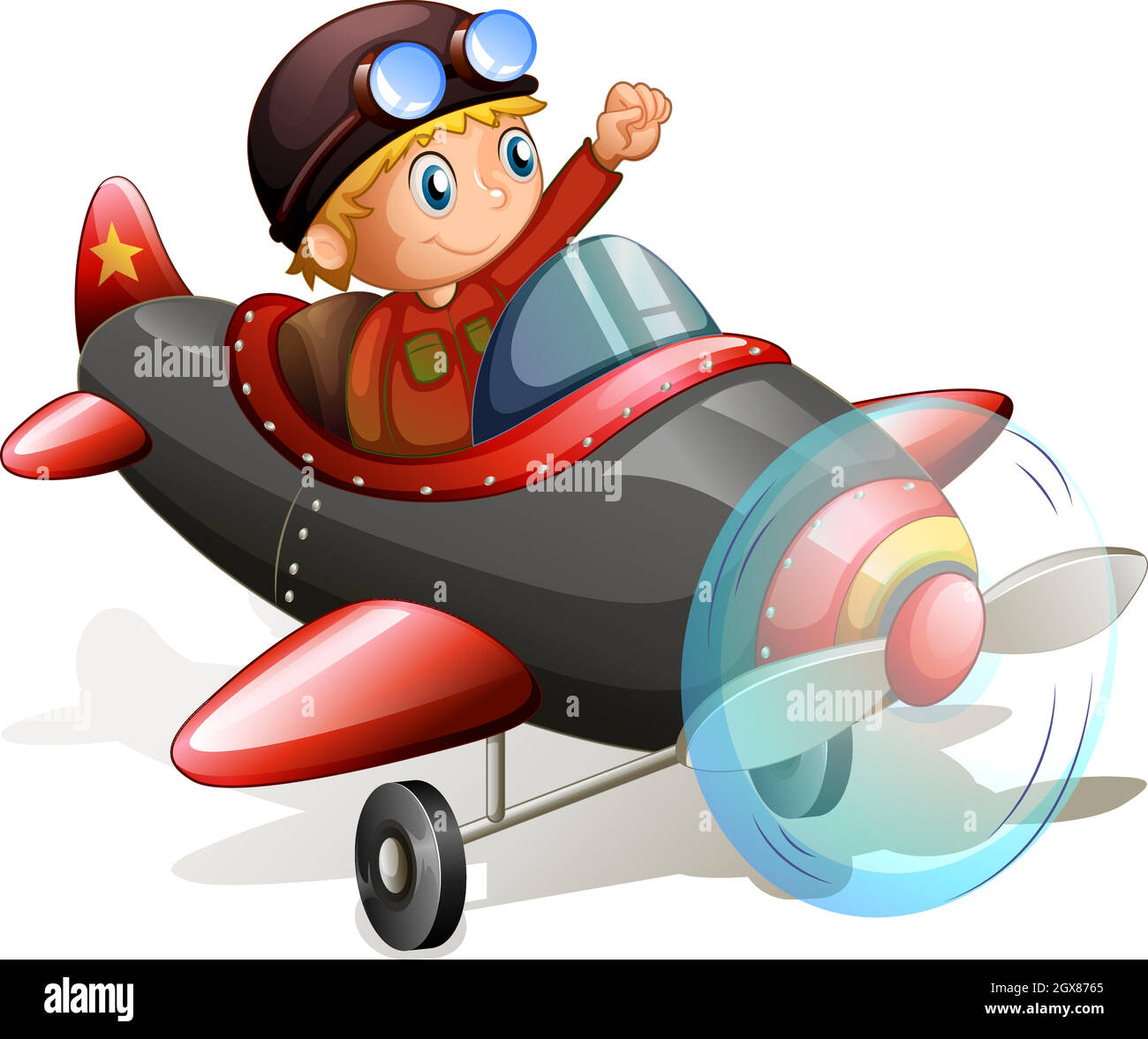 Child pilot Stock Vector Images - Alamy