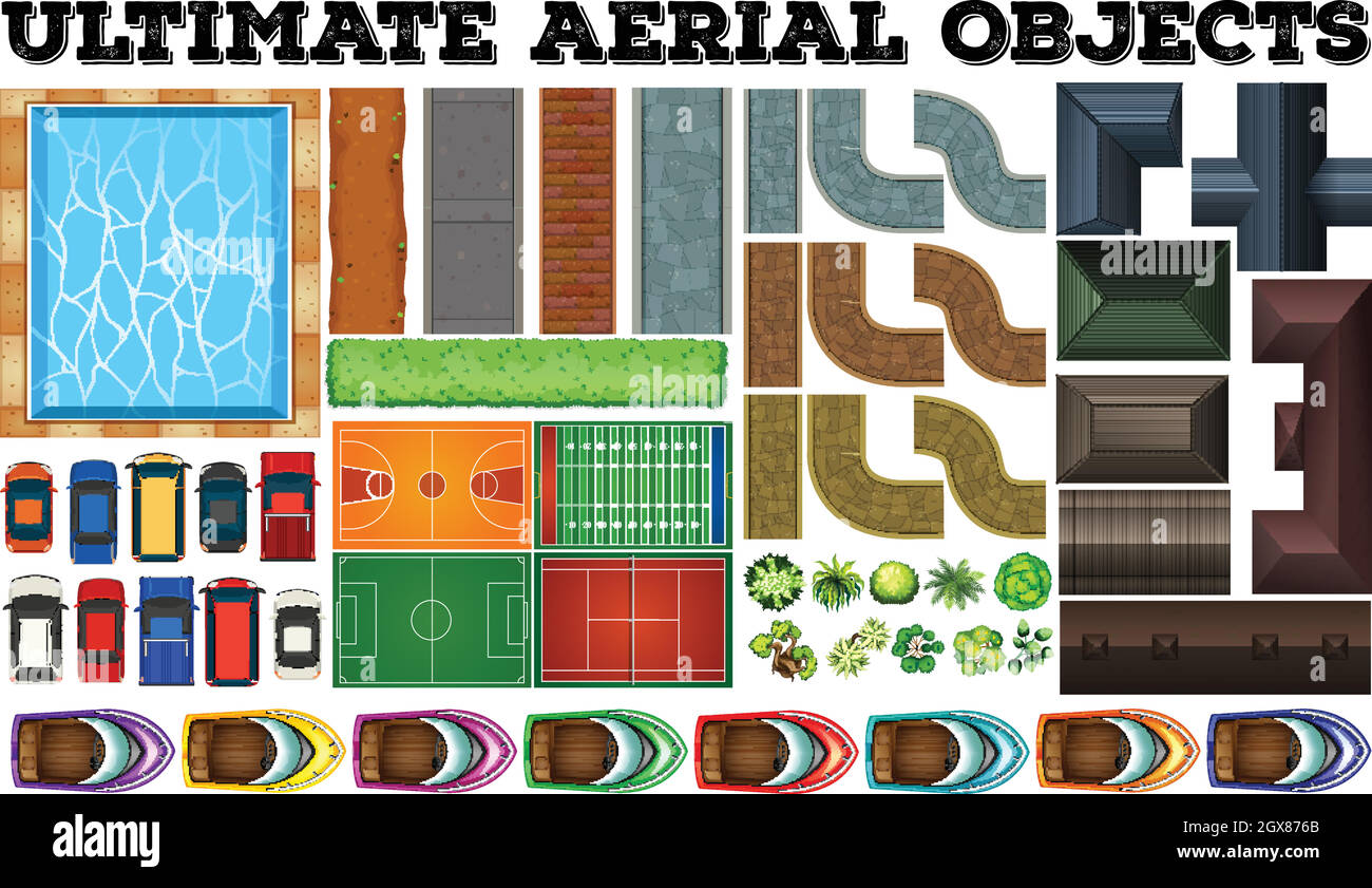 Aerial field plants Stock Vector Images - Alamy