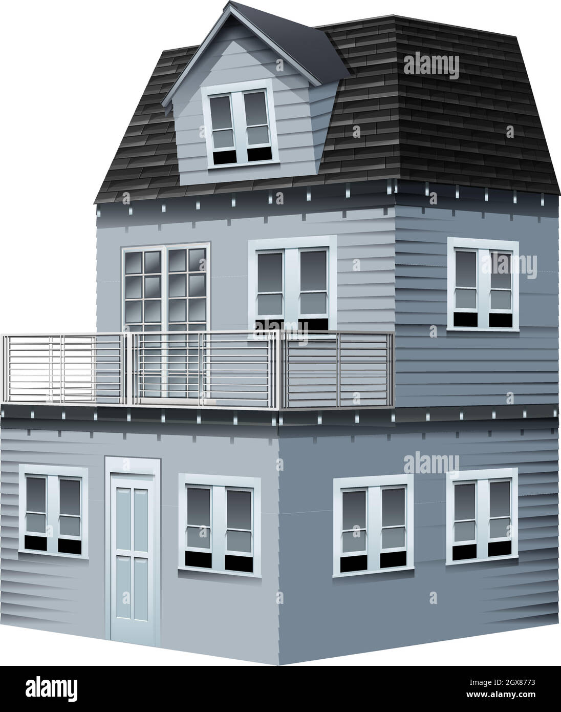 3D design for gray house Stock Vector Image & Art - Alamy
