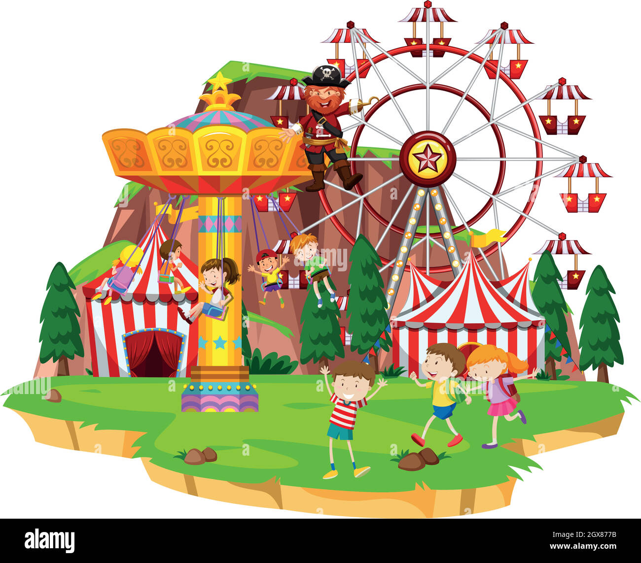 Children at funpark hi-res stock photography and images - Alamy