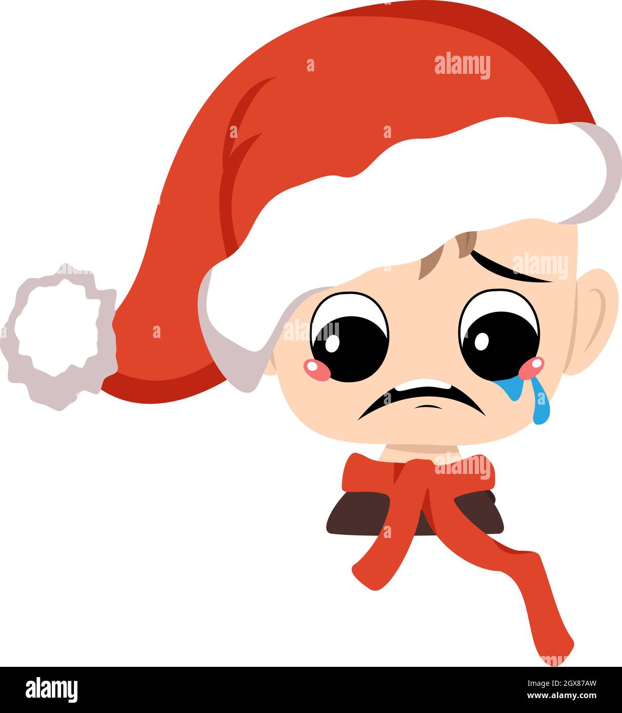 Sad Santa Clip Art