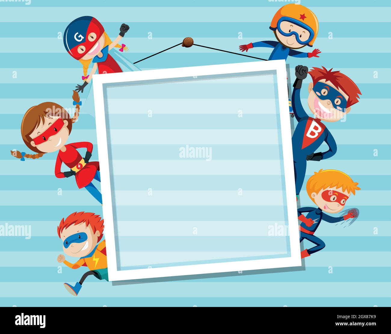 Set og superhero on frame Stock Vector Image & Art - Alamy