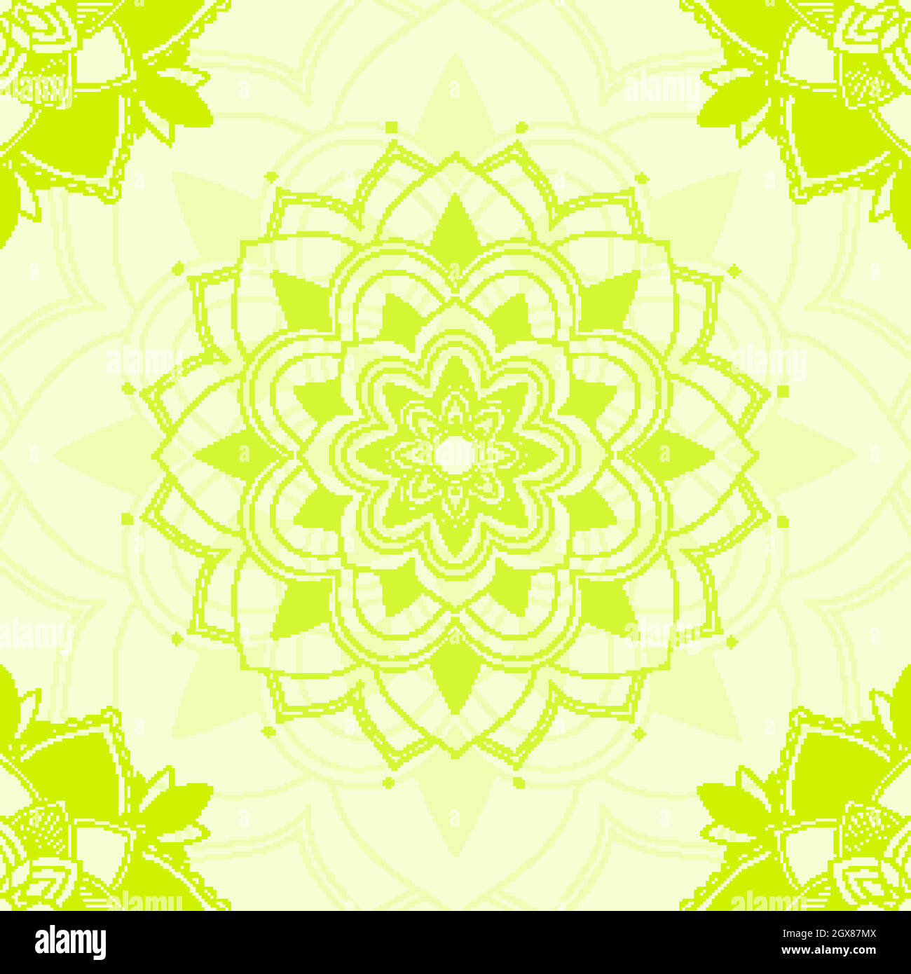 Green floral patterns Stock Vector Images - Alamy