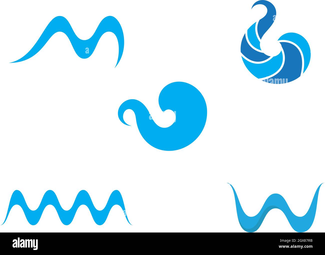 Water Wave symbol and icon Logo Template vector Stock Vector Image ...