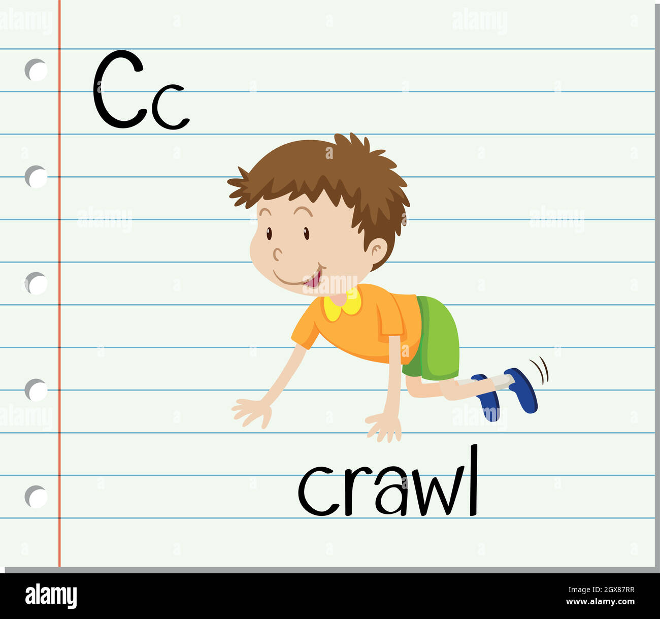 Flashcard letter C is for crawl Stock Vector Image & Art - Alamy