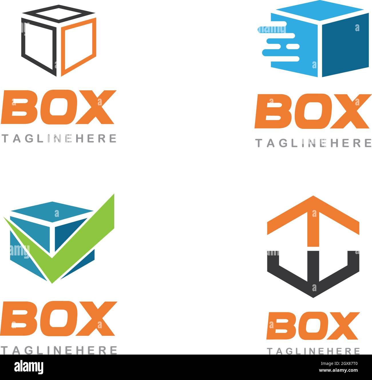 Box logo vector icon template Stock Vector Image & Art - Alamy