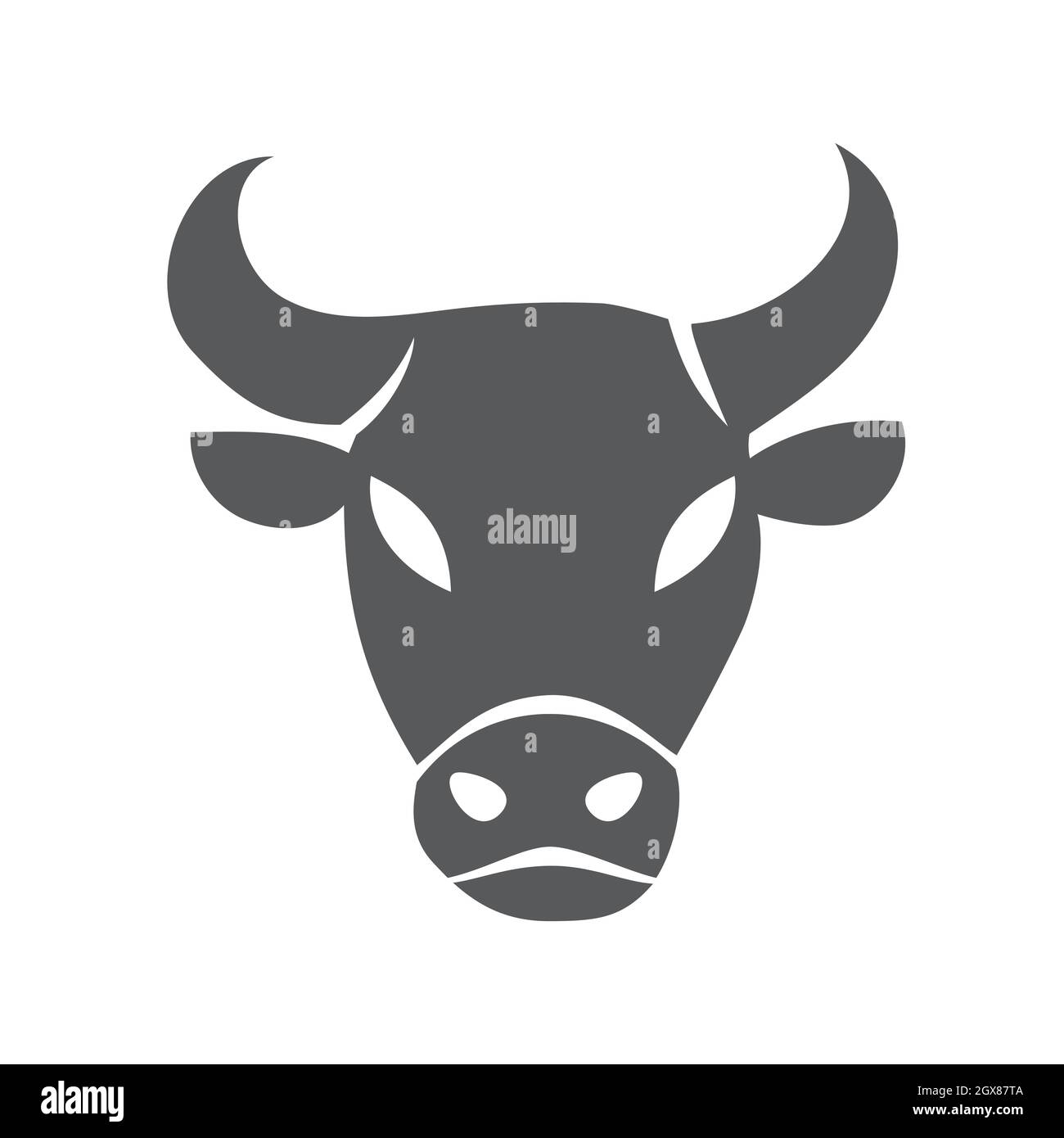 Bull icon on white background Stock Vector Image & Art - Alamy