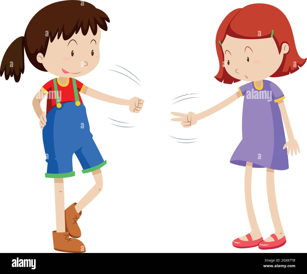 Two girls playing paper scissors rock Stock Vector Image & Art - Alamy