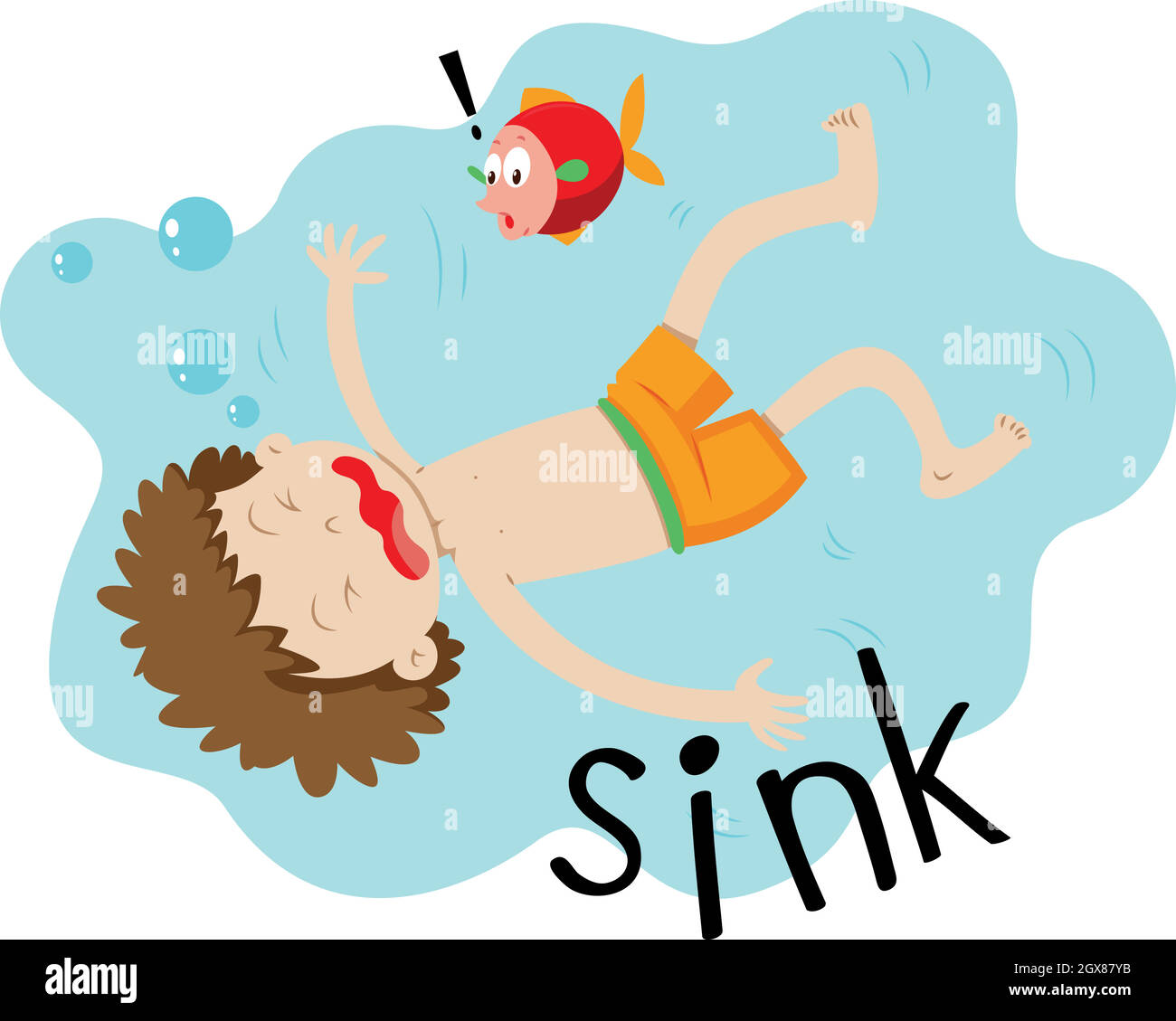 Boy drowning child Stock Vector Images - Alamy