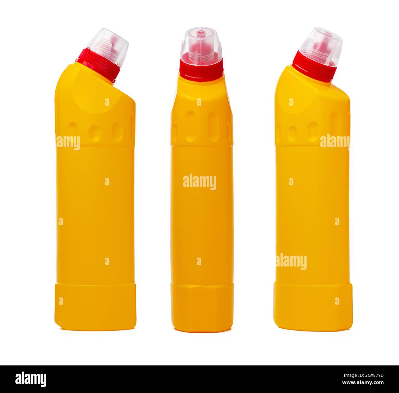 Orange plastic bottle of liquid detergent isolated on white Stock Photo ...