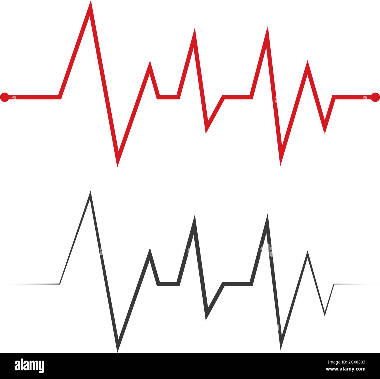 Pulse line ilustration vector template Stock Vector Image & Art - Alamy