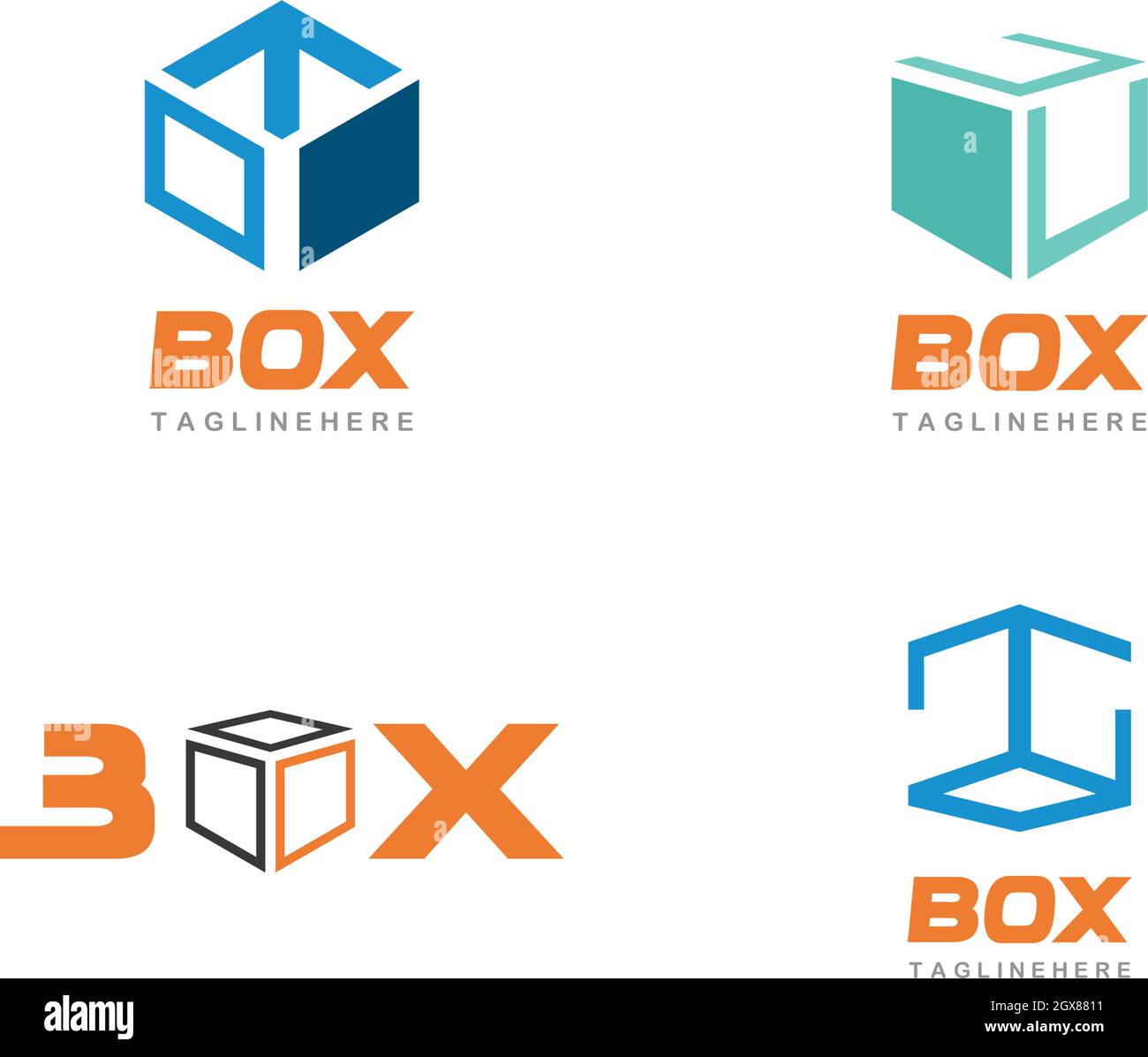 Box logo vector icon template Stock Vector Image & Art - Alamy