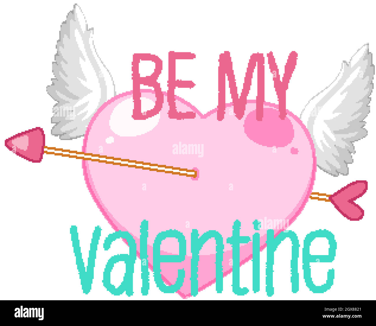 Vector arrow on heart Cut Out Stock Images & Pictures - Alamy