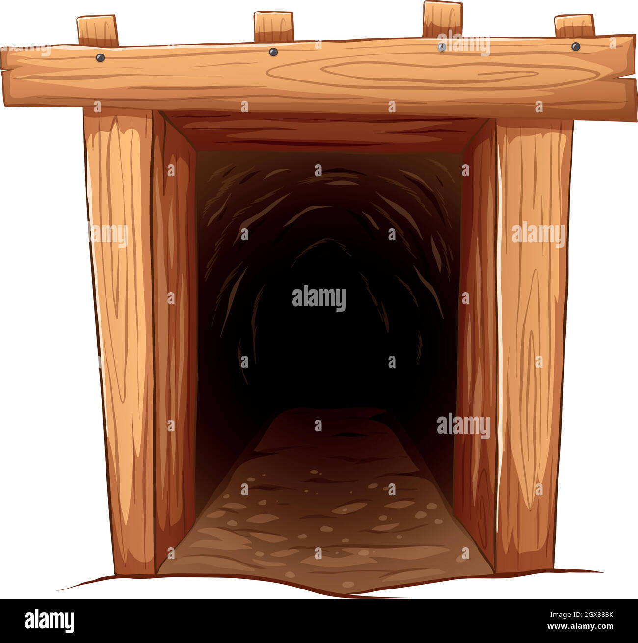 Wooden mine Stock Vector Images - Alamy