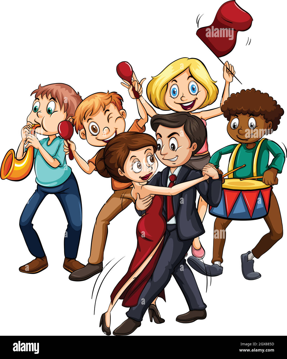 Cheerful people Stock Vector Images - Alamy