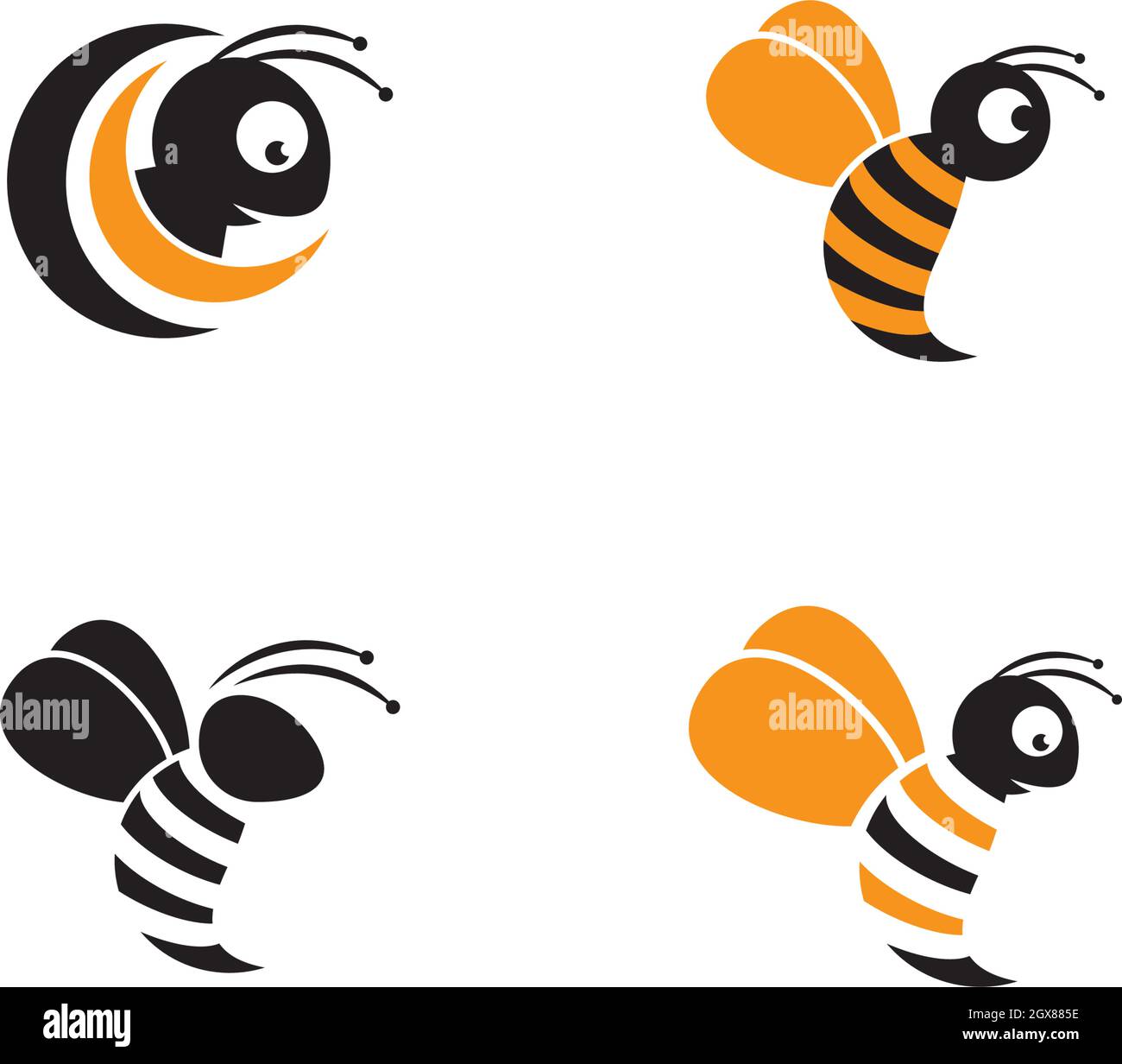 Bee Logo Template vector icon illustration design Stock Vector Image ...