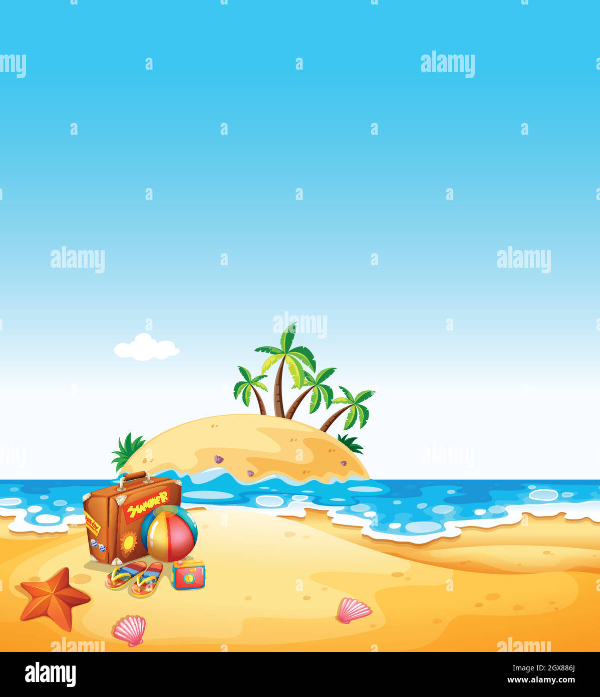 Beach holiday beach resort Stock Vector Images - Alamy