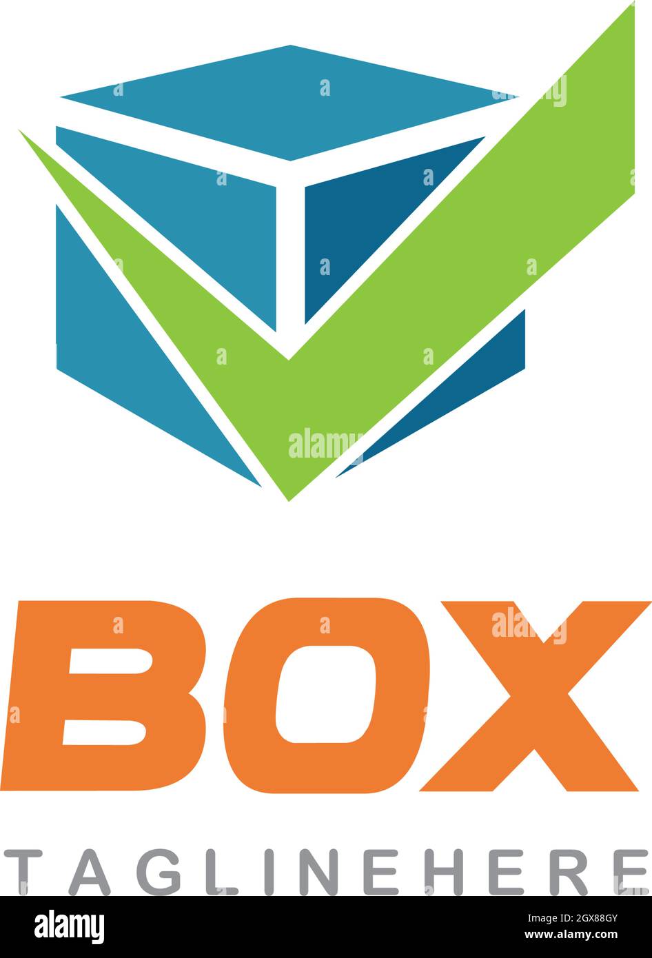Box logo vector icon template Stock Vector Image & Art - Alamy