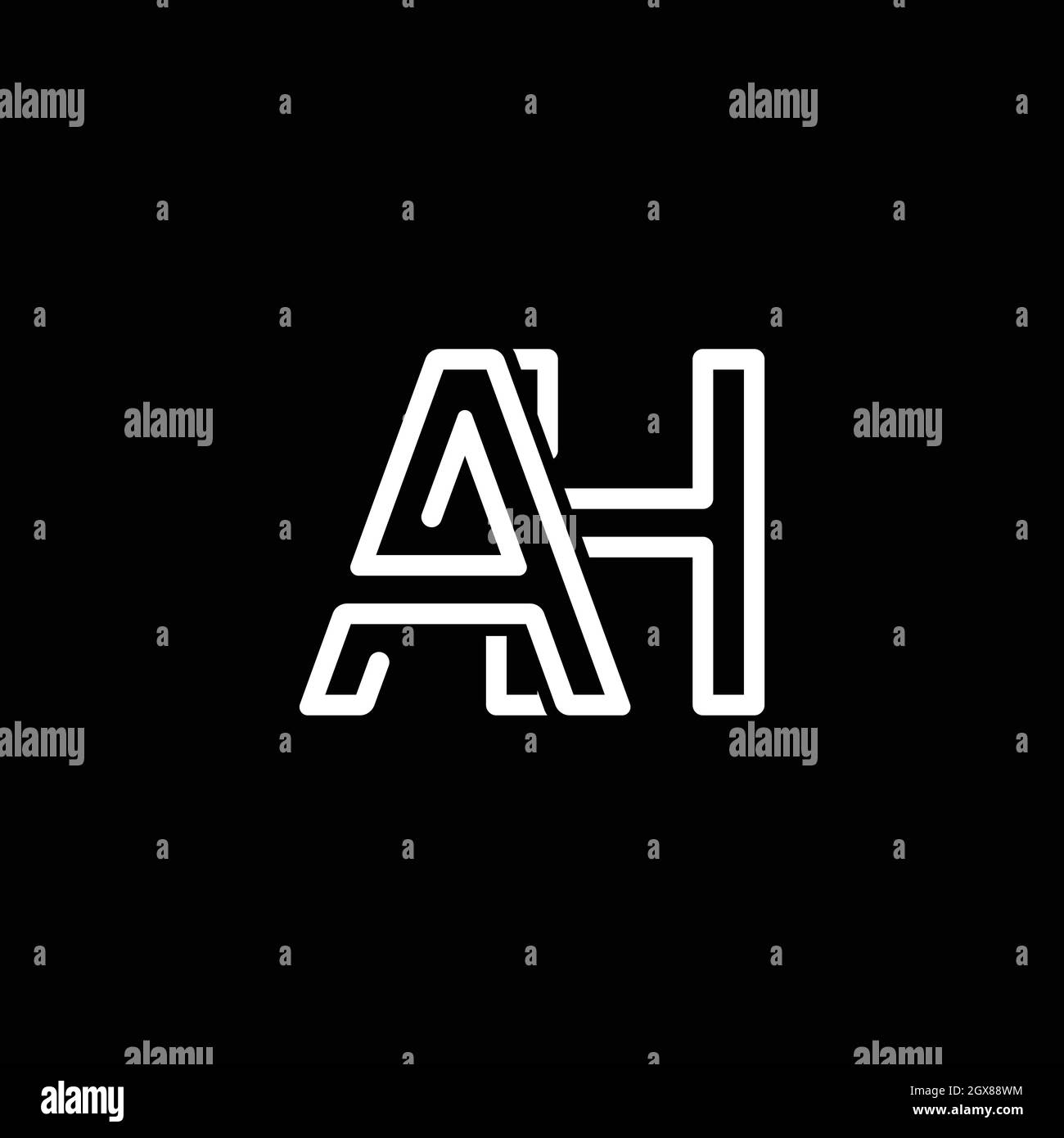 Letter AH creative modern icon logo with black background Stock Vector ... Letter AH creative modern icon logo with black background Stock Vector ...