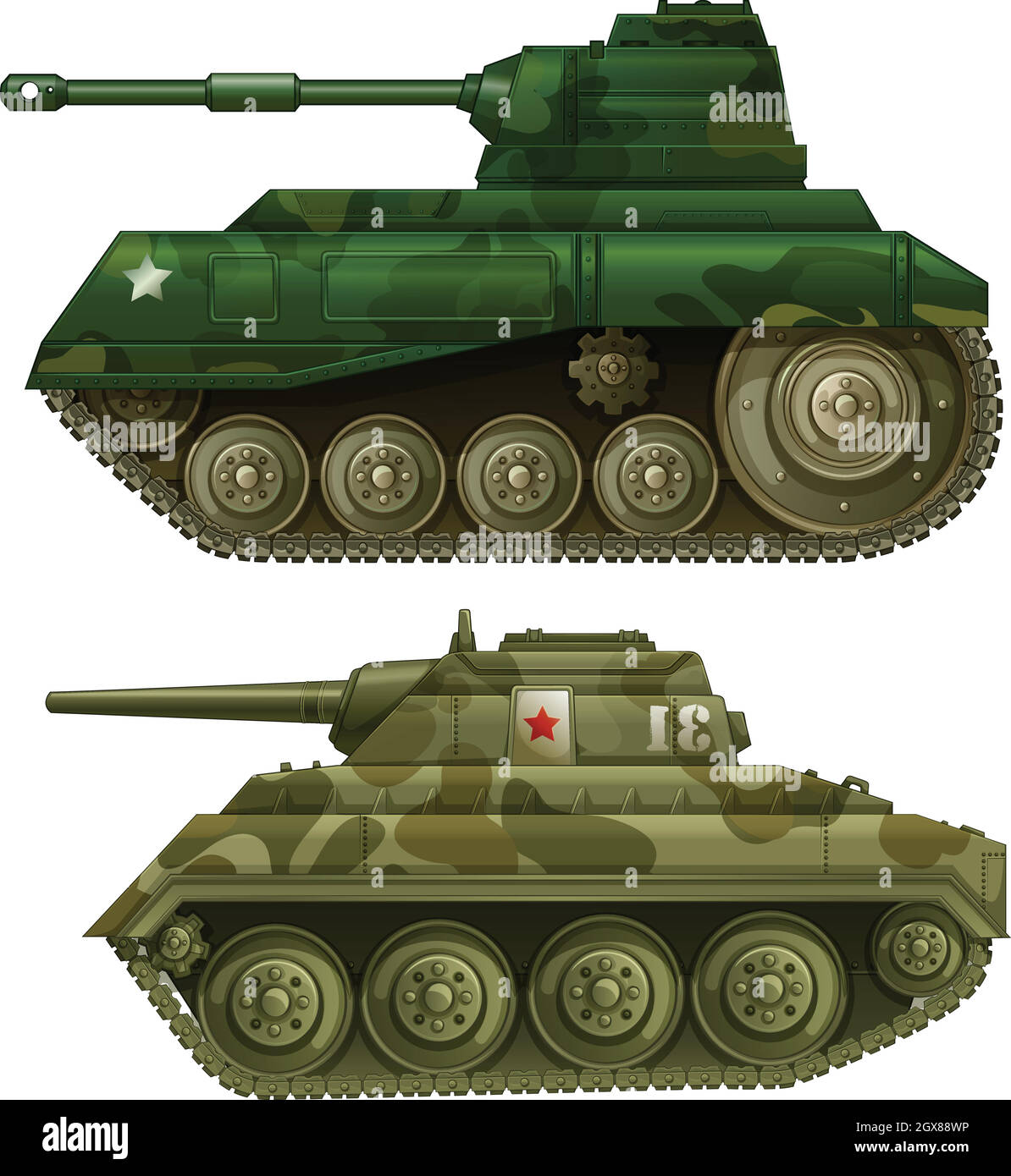 Two armoured tanks Stock Vector Image & Art - Alamy