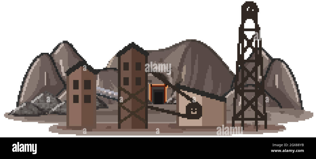 Landscape of coal mine Stock Vector Image & Art - Alamy