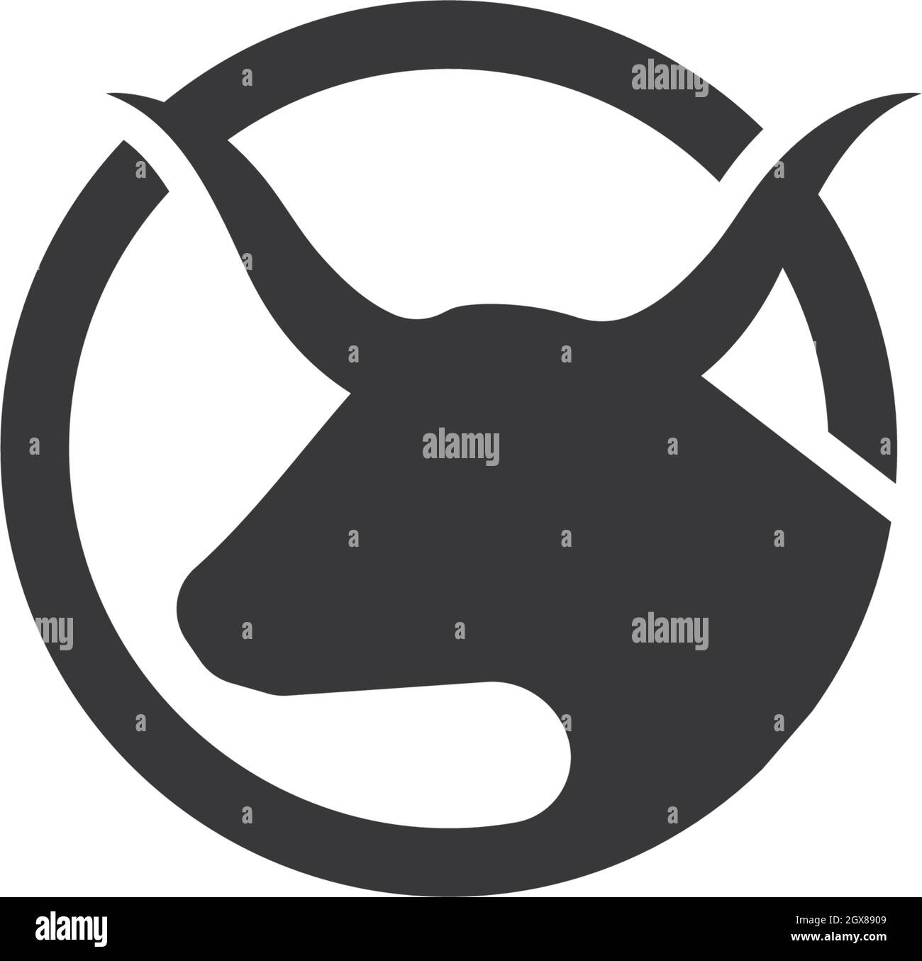 Bull Taurus Logo Template vector icon illustration Stock Vector Image ...