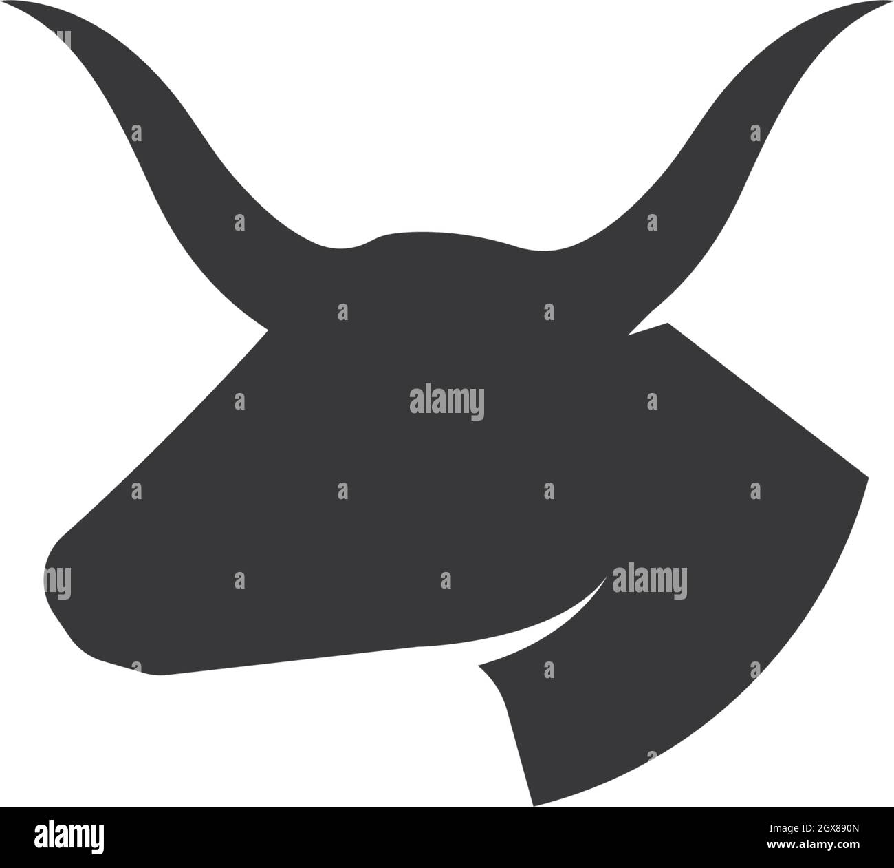 Bull Taurus Logo Template vector icon illustration Stock Vector Image ...