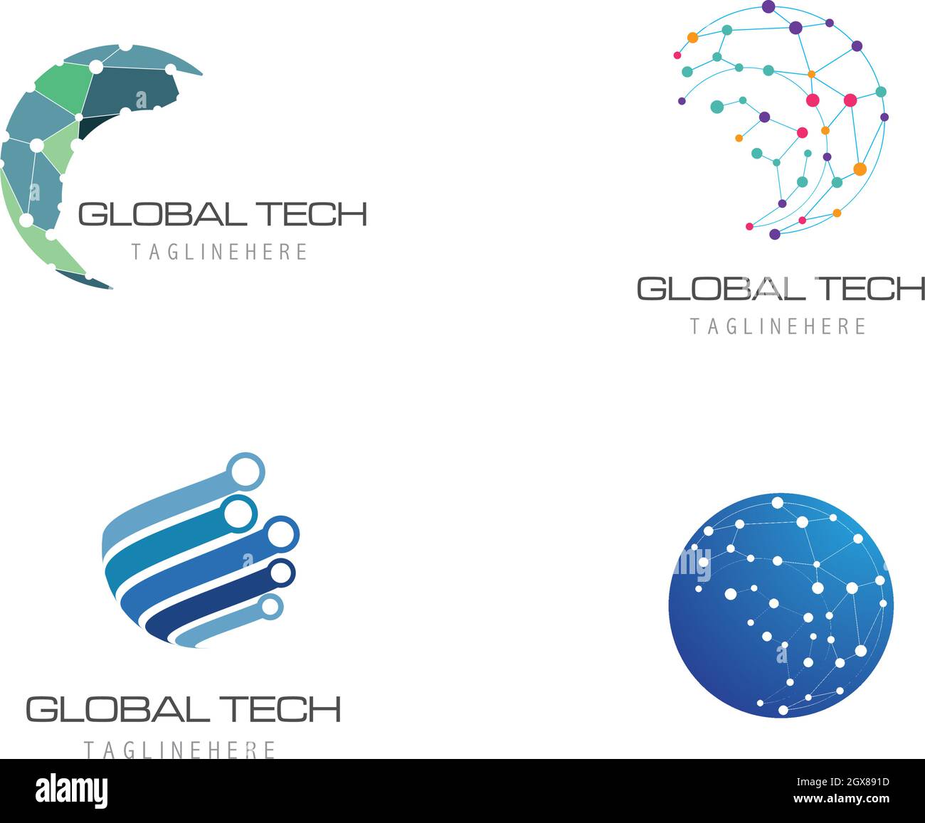 Business technology logo template vector Stock Vector Image & Art - Alamy