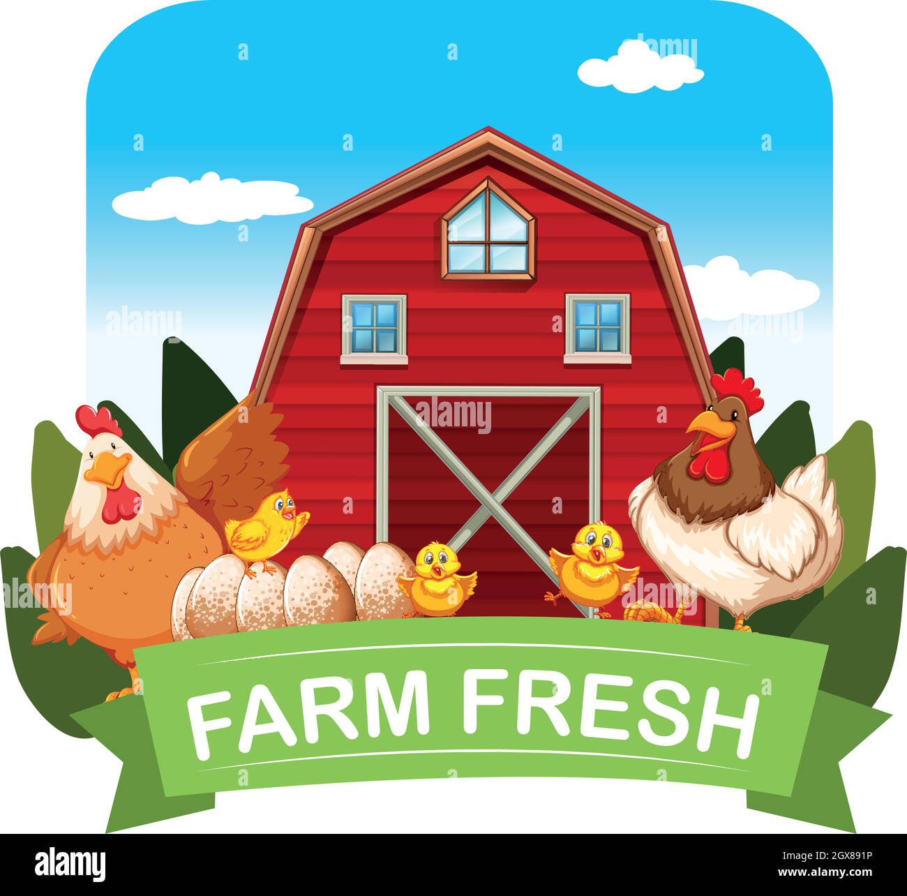 Building chickens Stock Vector Images - Alamy