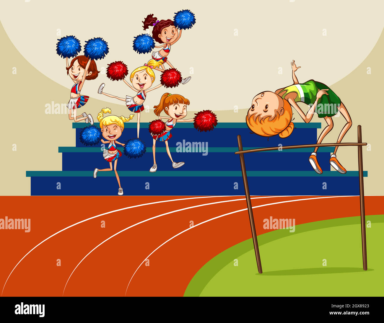 Cheerleaders Stock Vector Images - Alamy