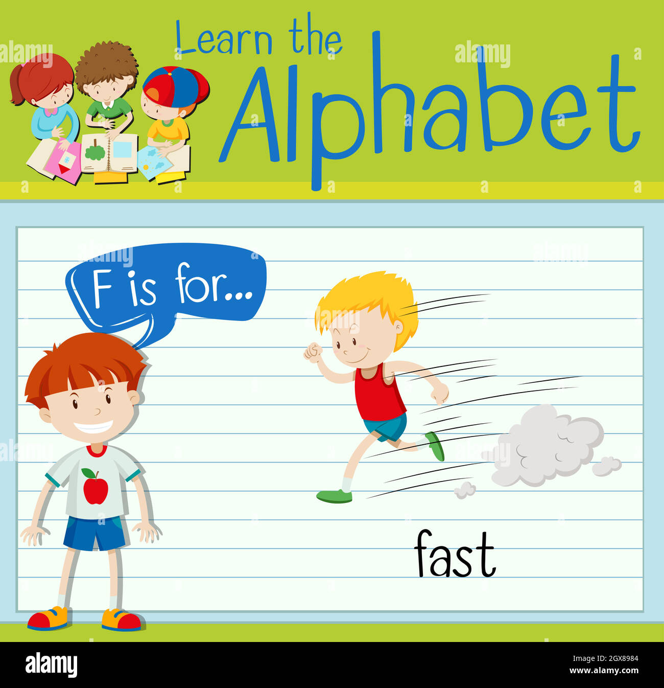 Flashcard letter run illustration Stock Vector Images - Alamy