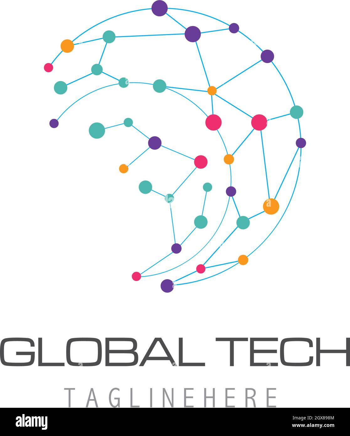 Business technology logo template vector Stock Vector Image & Art - Alamy