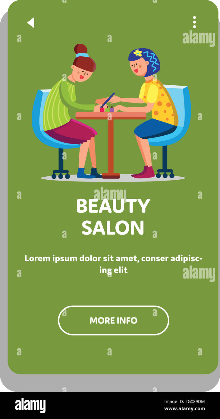 Hand care in nail salon Stock Vector Images - Alamy
